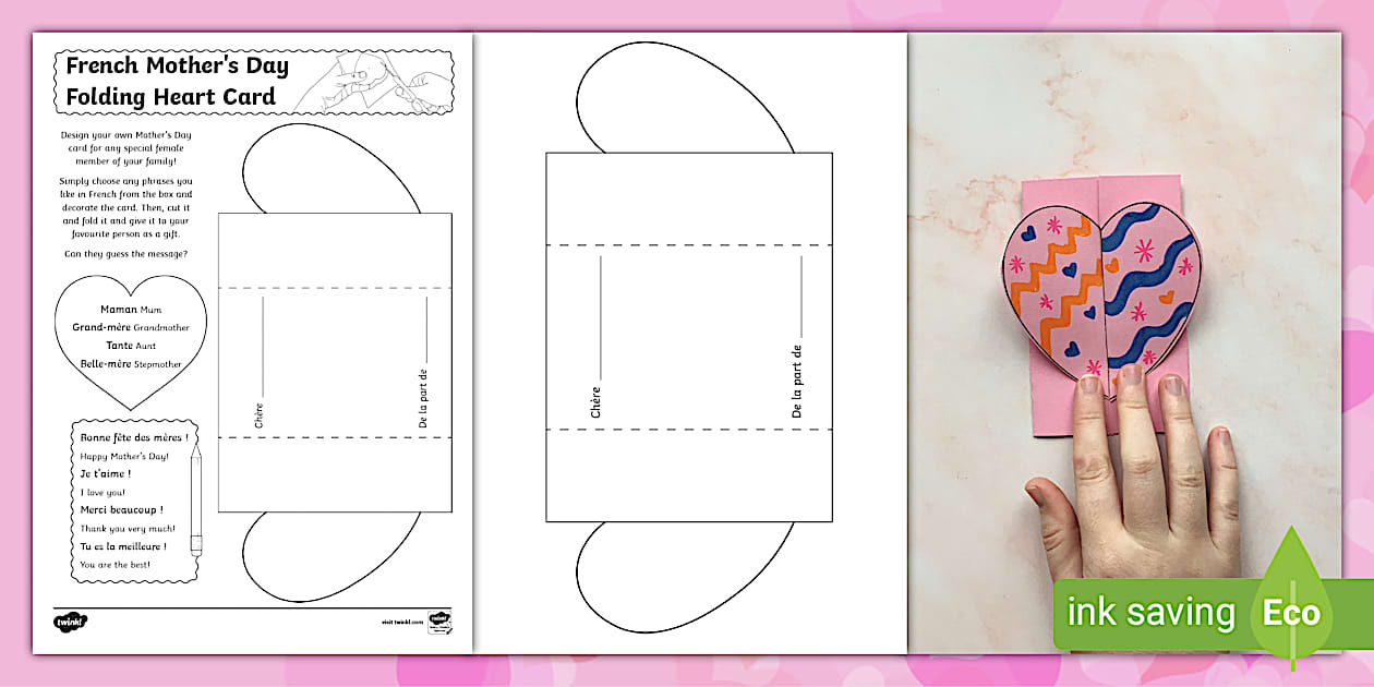 👉 French: Mother's Day Craft Card - KS2 Resource