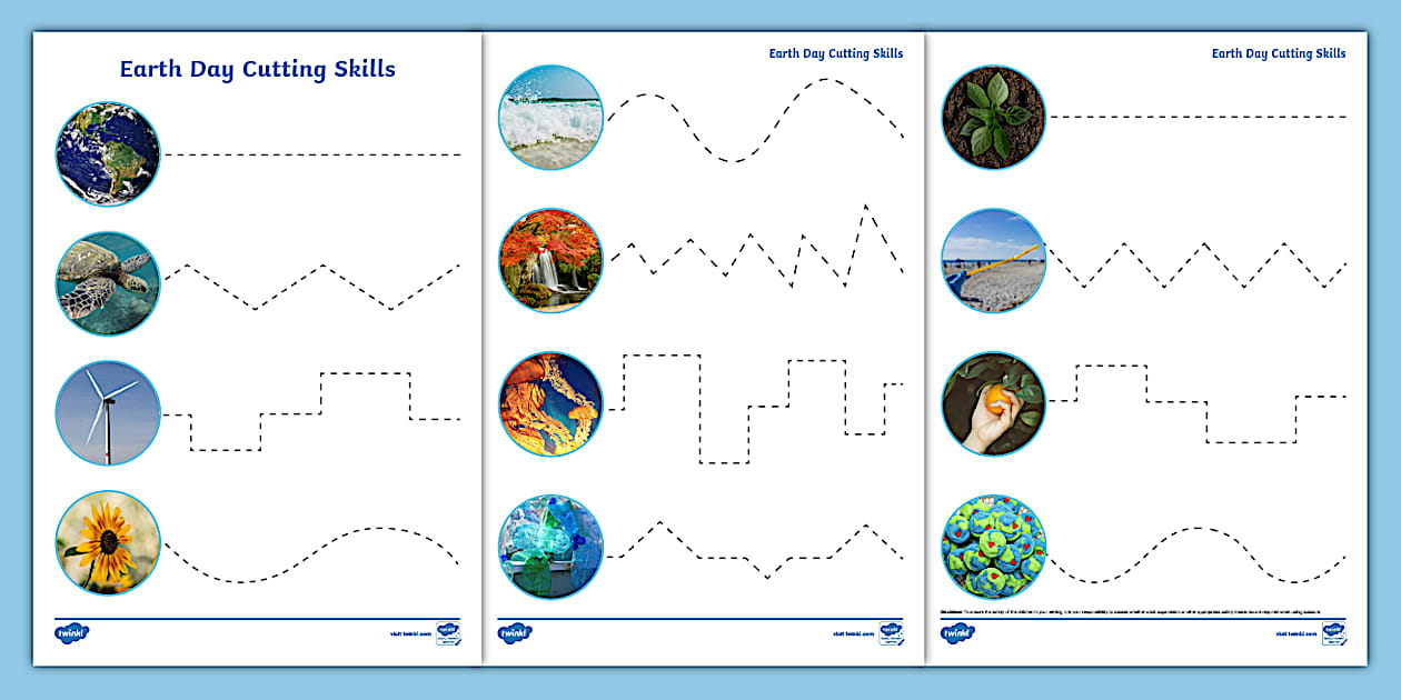 Earth Day Cutting Skills Activity | Twinkl - Twinkl