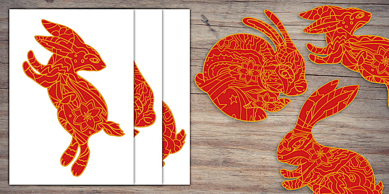 Year of the Rabbit Printable Rabbits | Twinkl Party - Twinkl