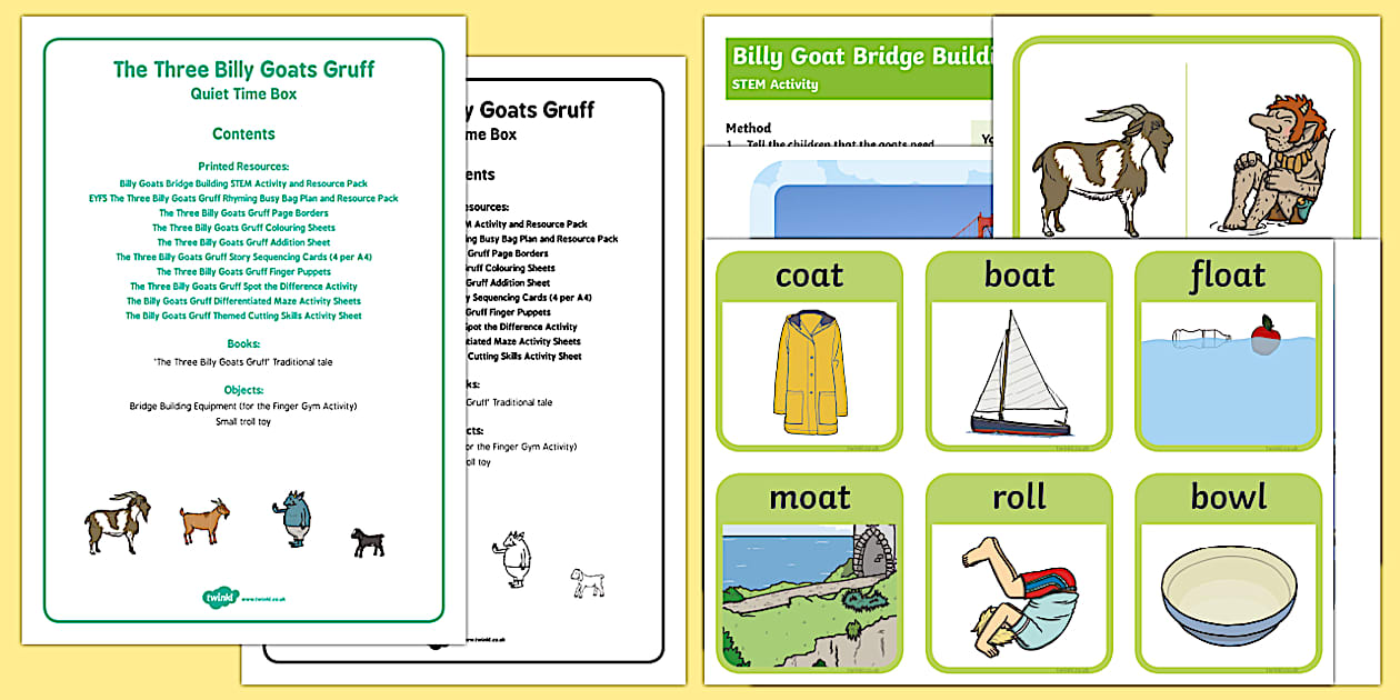 EYFS The Three Billy Goats Gruff Quiet Time Box-Australia