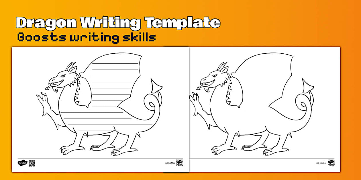 Dragon Writing Template