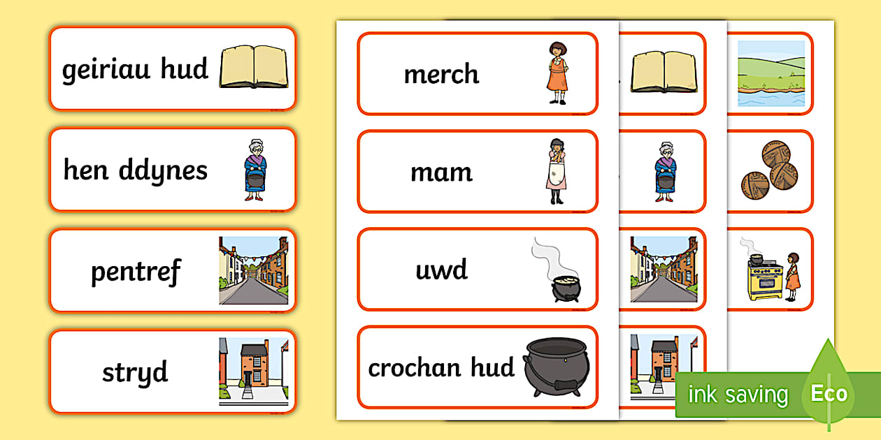 Y Crochan Uwd Hud Cardiau Geiriau (teacher made) - Twinkl