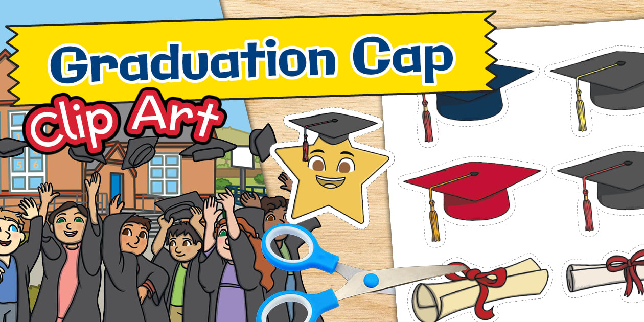 Graduation Cap Clip Art Display Pack