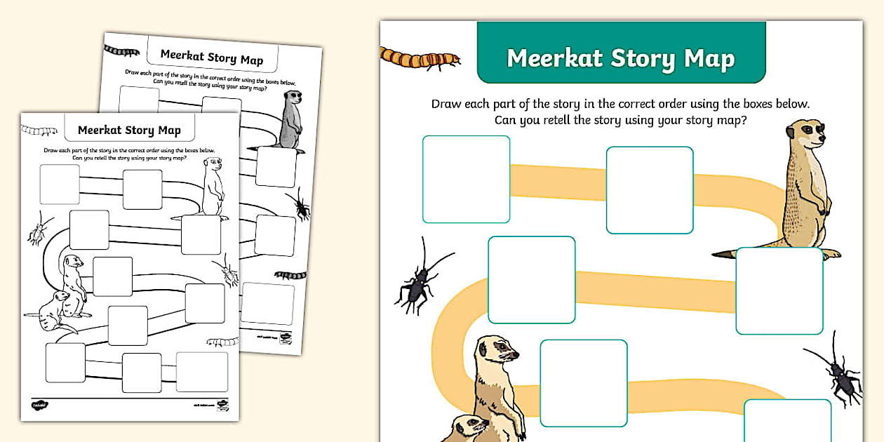 KS1 Meerkat Story Map Template (ティーチャーメイド)