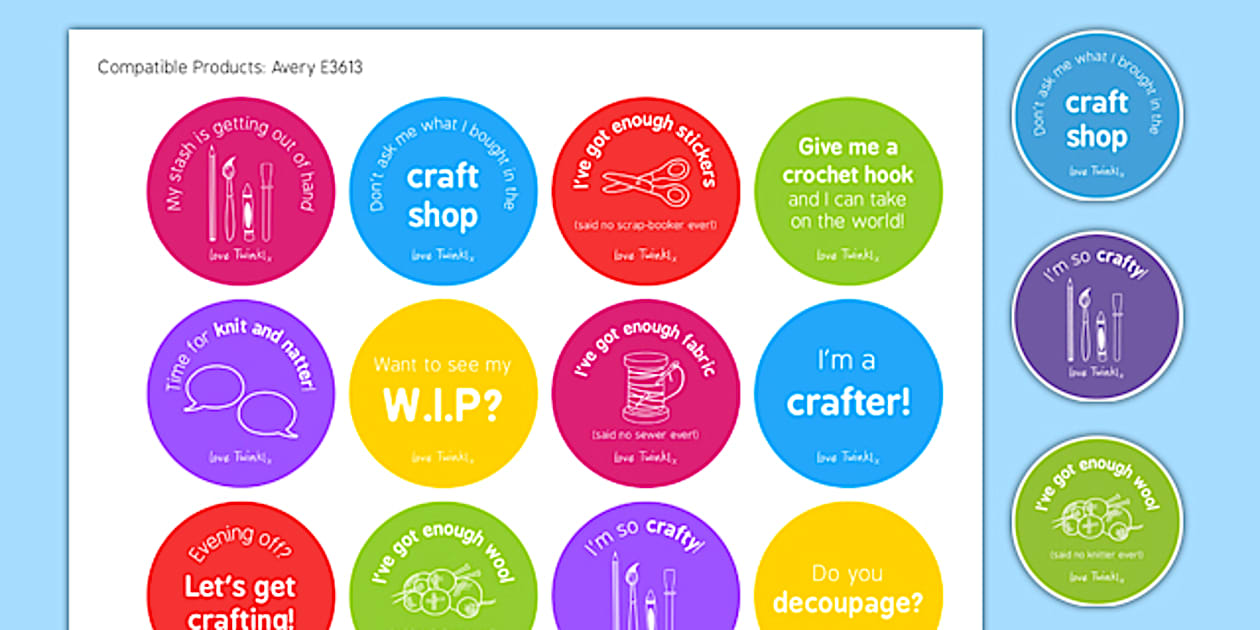 Craft Club Stickers (teacher made) - Twinkl