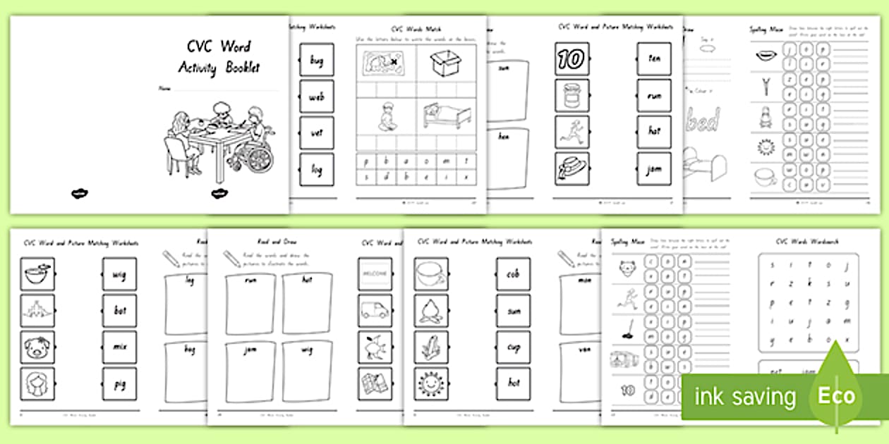 CVC Word Activity Booklet (teacher made) - Twinkl