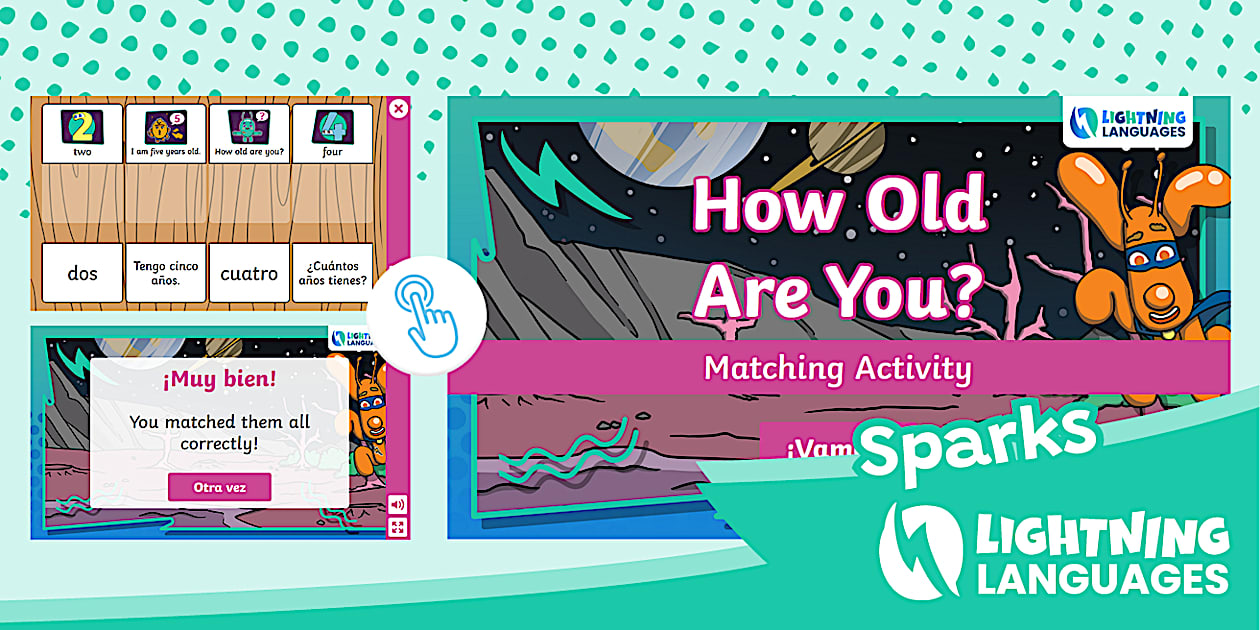 👉 Lightning Languages | Spanish | How Old Are You? Interactive Matching