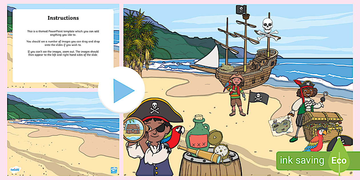 Pirate PowerPoint Background | Editable Pirate PowerPoint