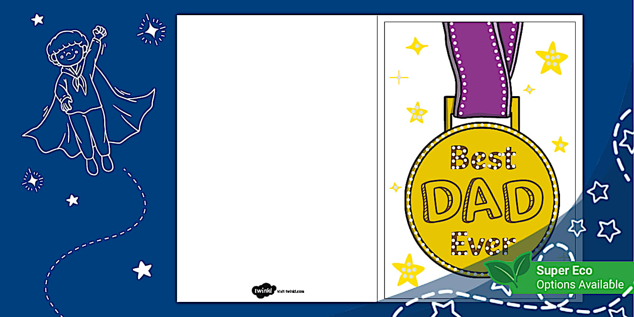 Father's Day Cotton Bud Painting Card (teacher made)