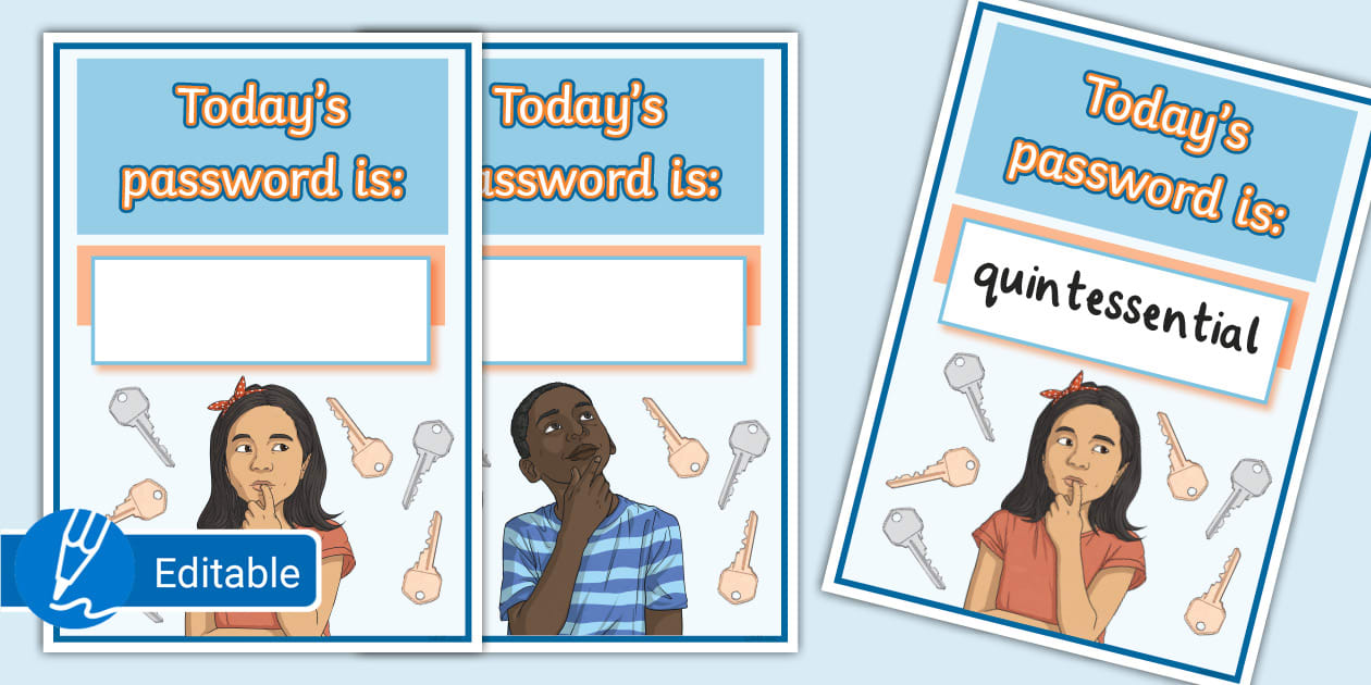 Password of the Day Poster (teacher made) - Twinkl