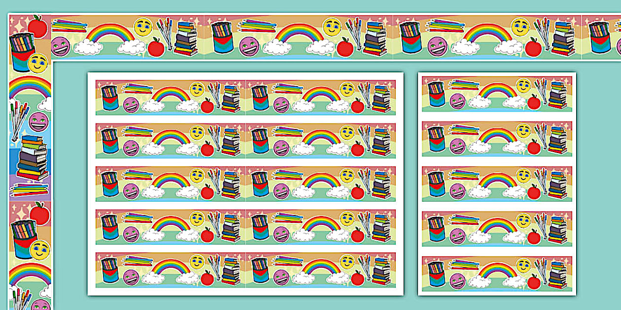 Crayon Display Board Borders (teacher made) - Twinkl