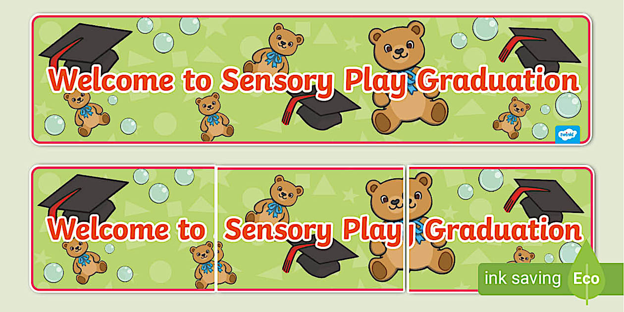 Sensory Play Graduation Welcome Banner - Twinkl
