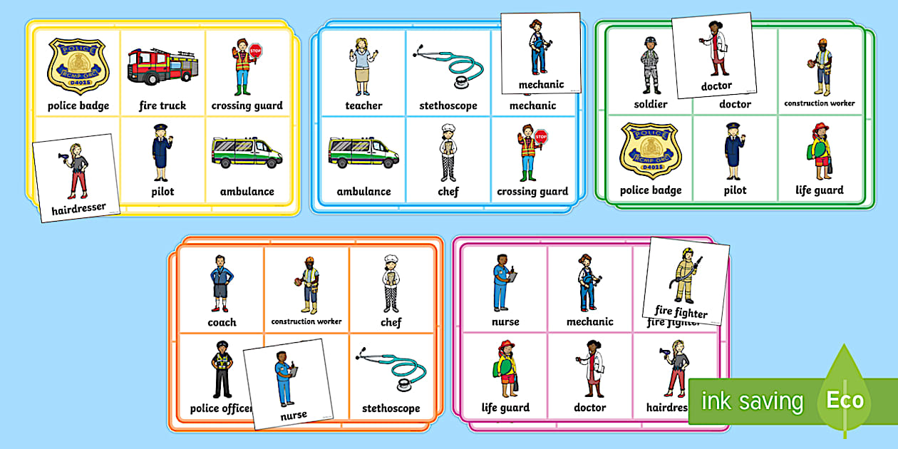 Community Helper Bingo (Hecho por educadores) - Twinkl