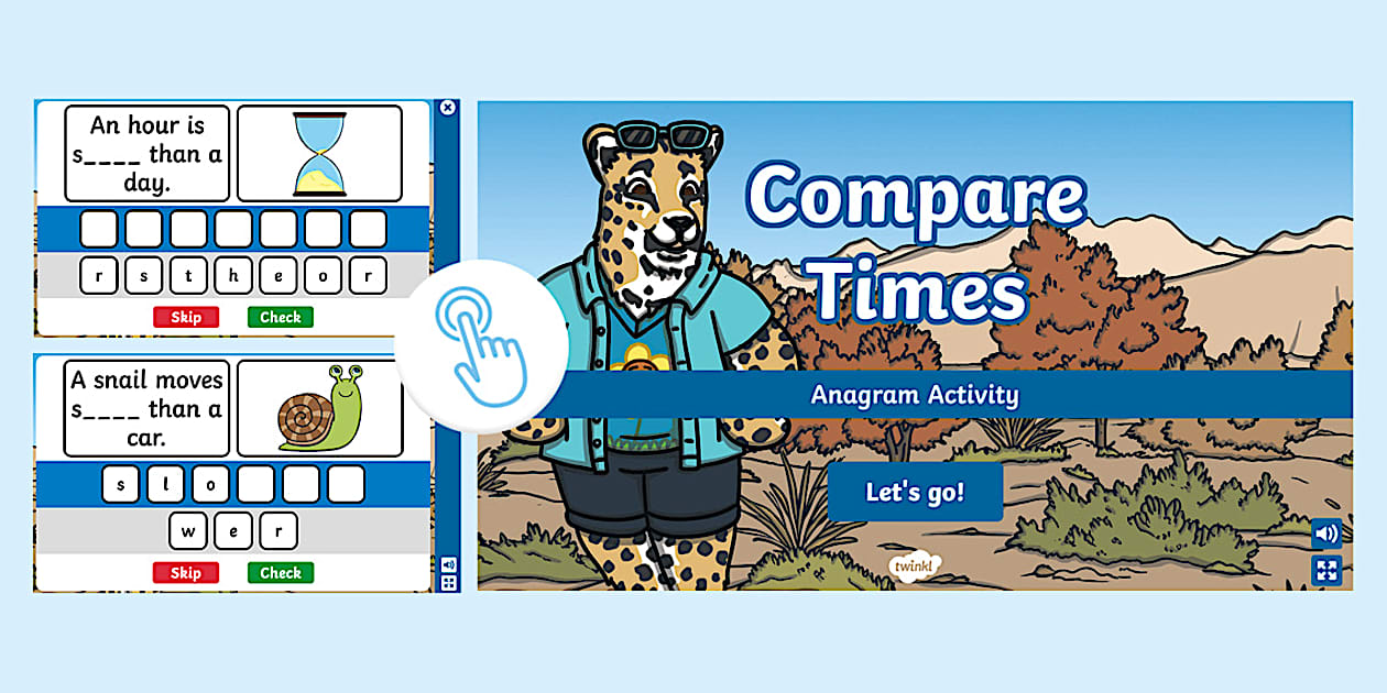 👉 * NEW * Compare Times KS1 Anagram Maths Game - Twinkl