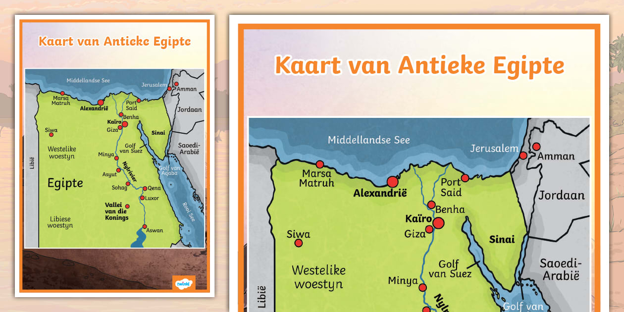 Kaart van Antieke Egipte (Teacher-Made) - Twinkl