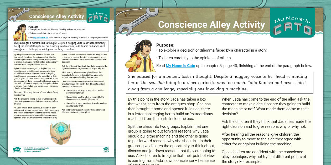 'My Name Is Cato' KS2 Conscience Alley Activity