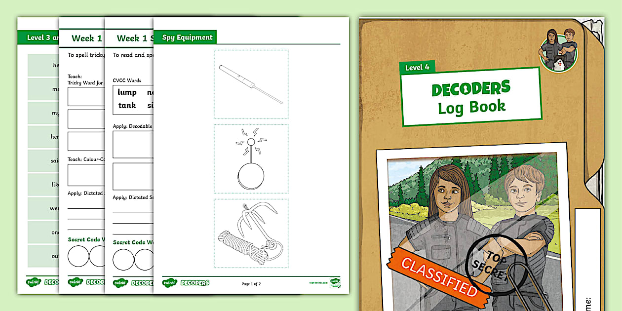 KS2 Level 4 Decoders Log Book - Primary - Phonics - Twinkl