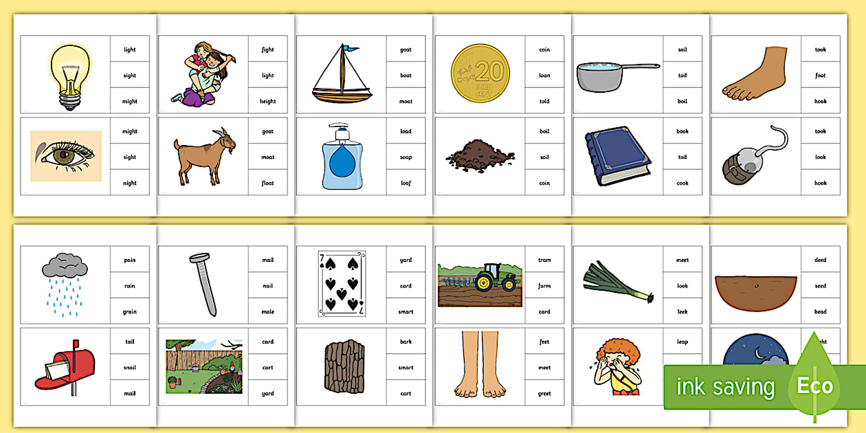 Phase 3 Words Peg Charts Activity