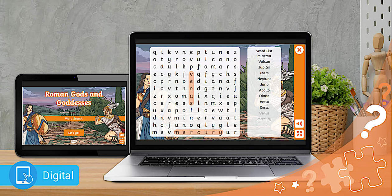 Roman Gods and Goddesses Word Search | Twinkl Go! - Twinkl