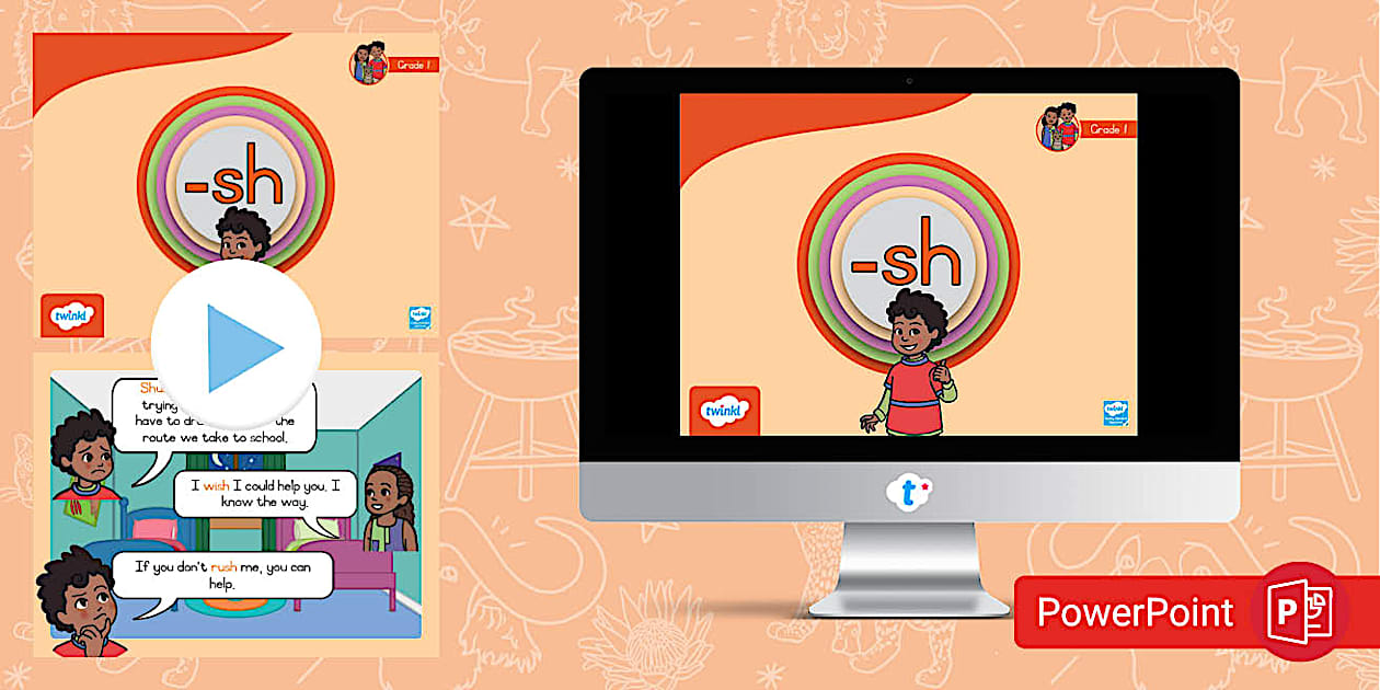 What PowerPoint is available for the Grade 1 -sh sound?