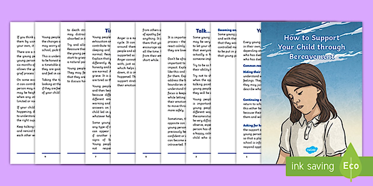 How to Support Your Child Through Bereavement Activity Booklet