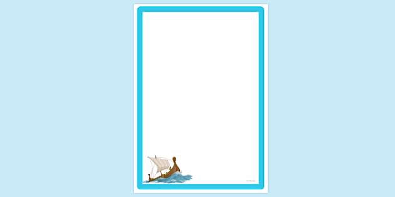 Viking Longship Page Border | Page Borders | Twinkl - Twinkl