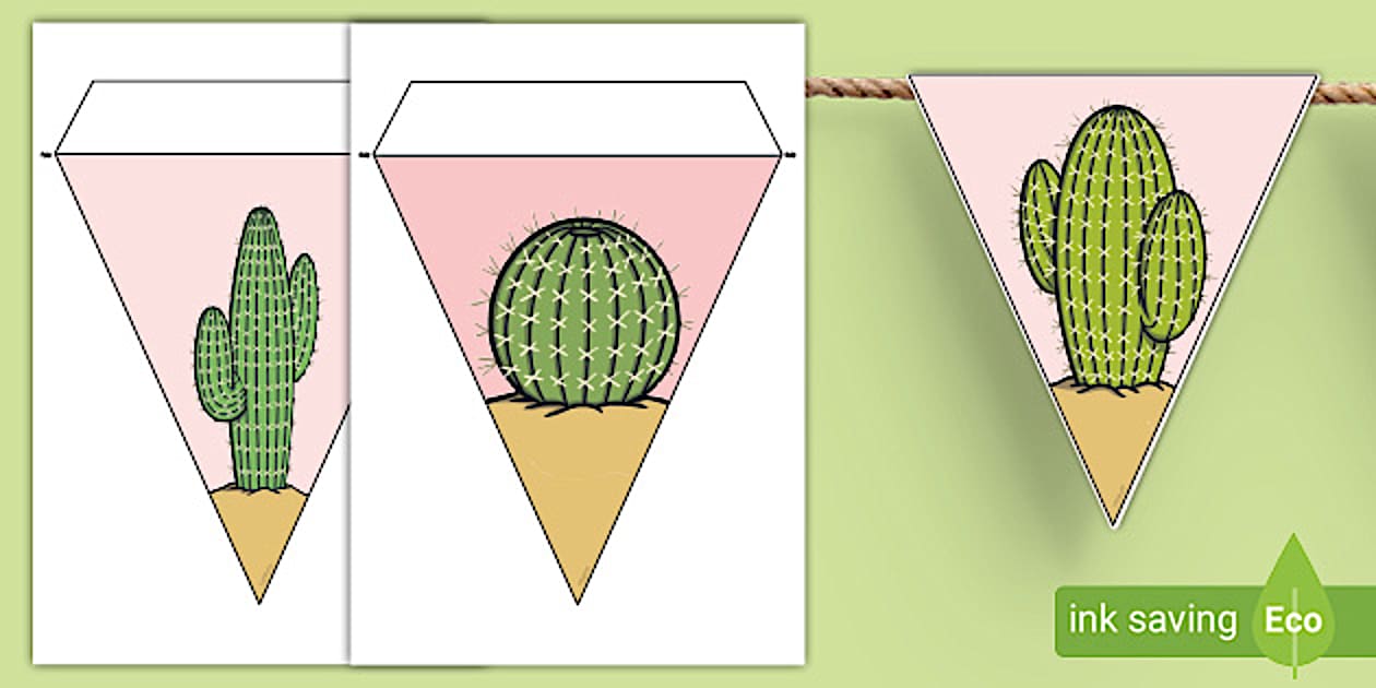 Printable Cactus Bunting | Decorative Resources - Twinkl