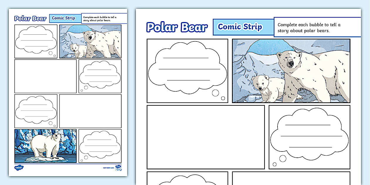 * NEW * Finish the Polar Bear Comic Strip Worksheet