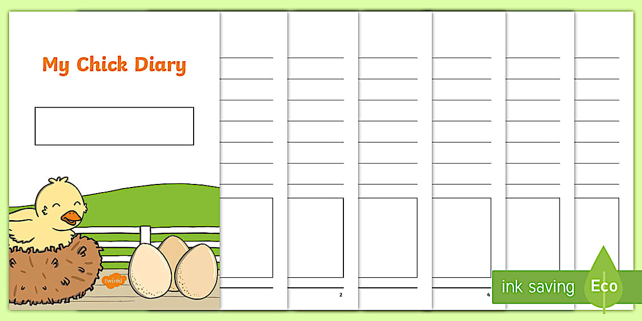 Editable My Chick Diary Writing Template (teacher made)