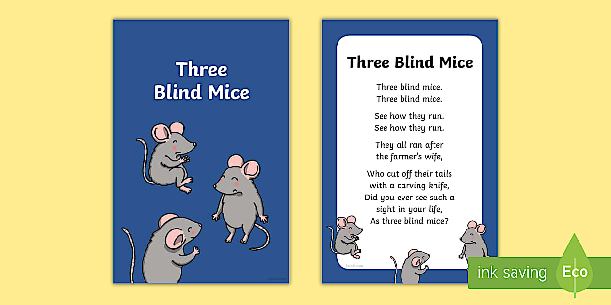 Three Blind Mice Nursery Rhyme IKEA Tolsby/Fiestad Frame