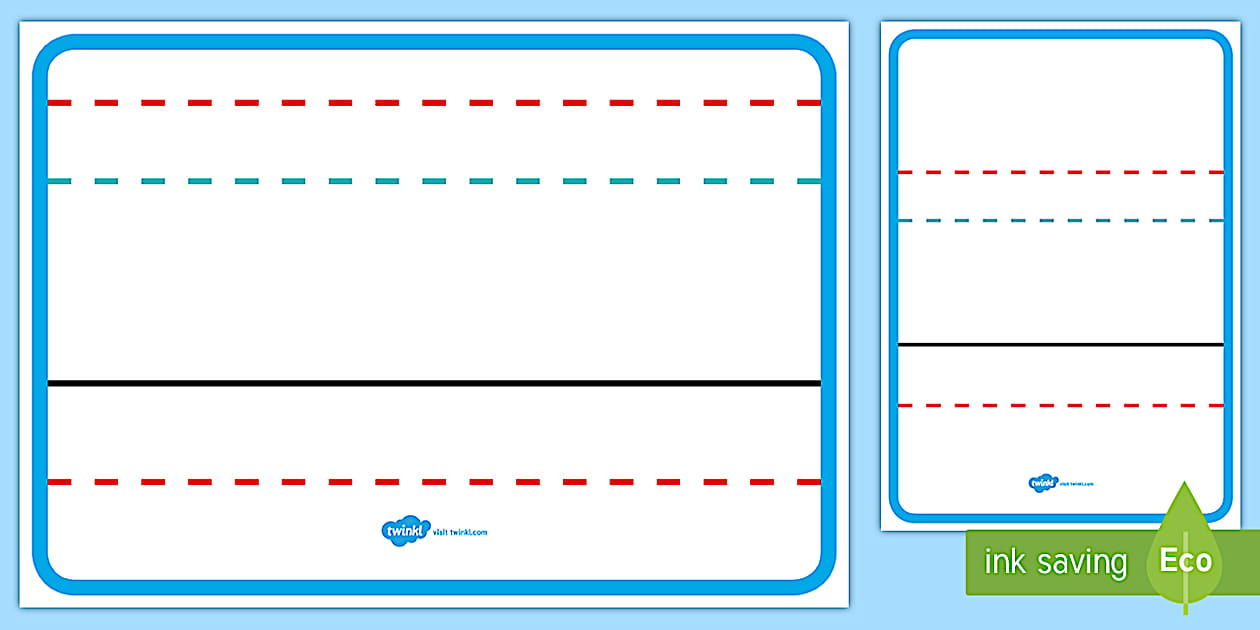 A4 Handwriting Template Poster (teacher made) - Twinkl