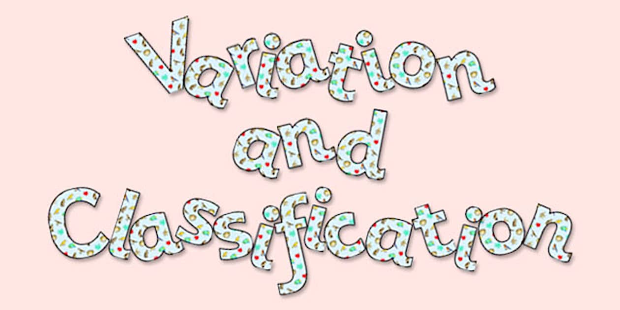 'Variation and Classification' Display Lettering - Twinkl
