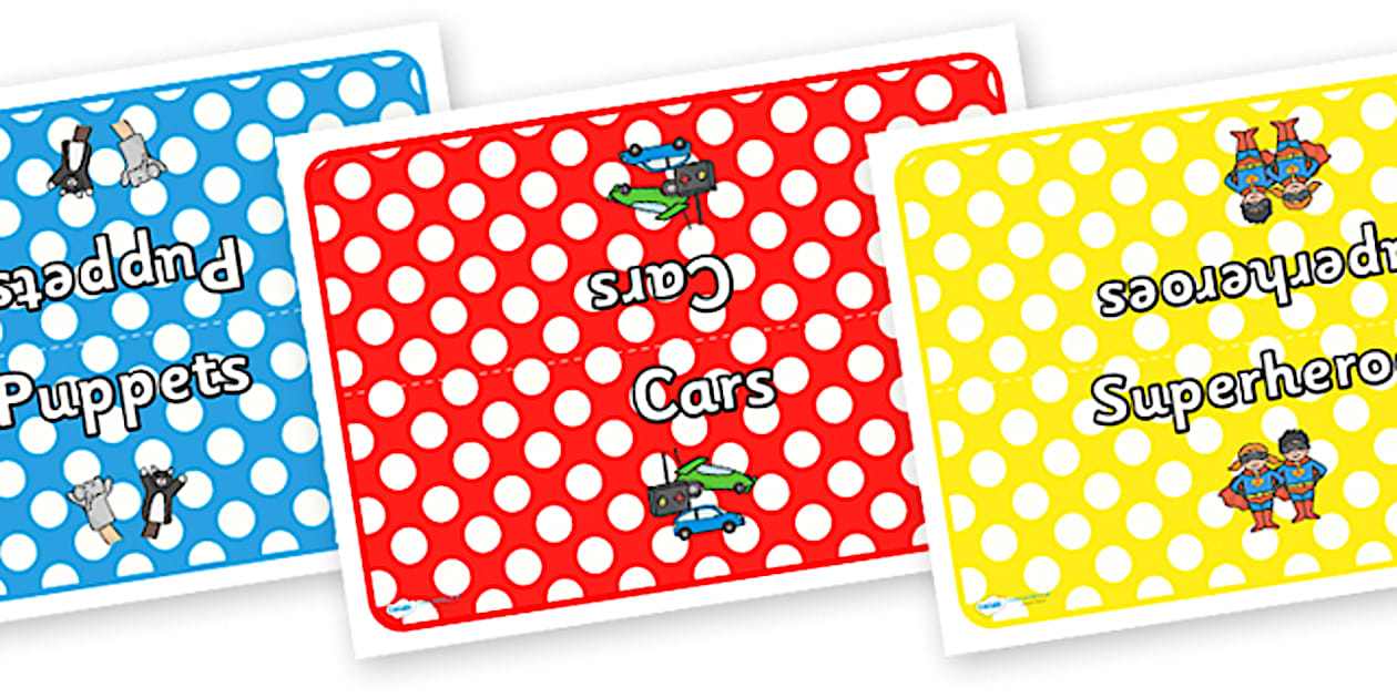 Toys Group Table Signs