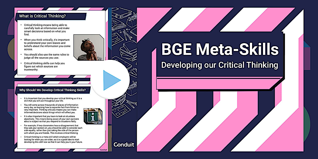 BGE Meta-Skills: Developing Our Critical Thinking PowerPoint