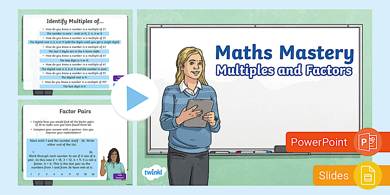 Factors And Multiples Powerpoint (teacher made) - Twinkl