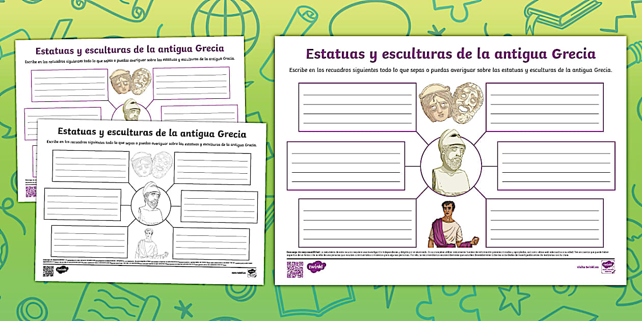 Mapa mental: Estatuas y esculturas de la antigua Grecia