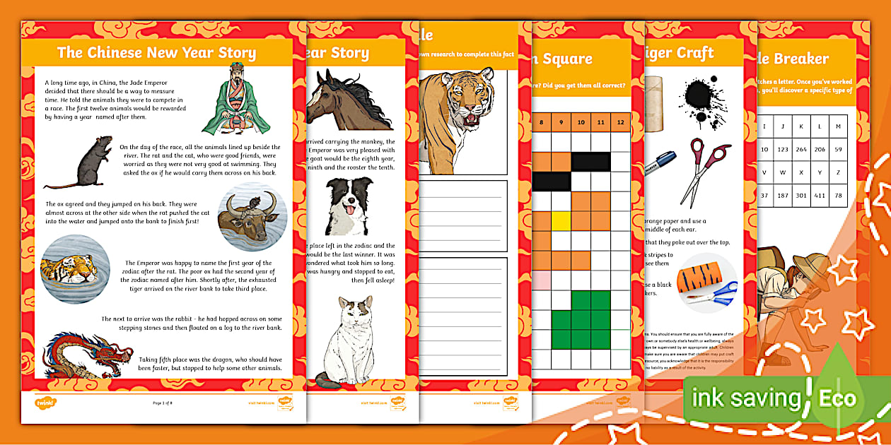 Year of the Tiger Activity Booklet (Ages 7 - 9) - Twinkl