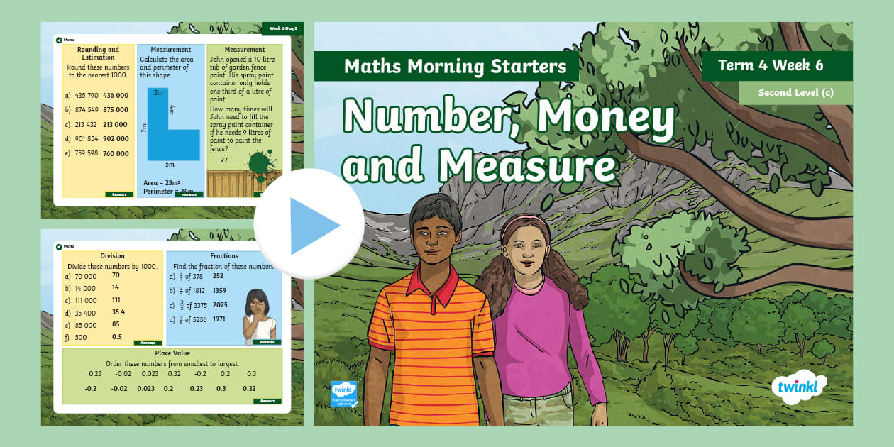 Maths Morning Starters Second Level (c) Term 4 Week 6