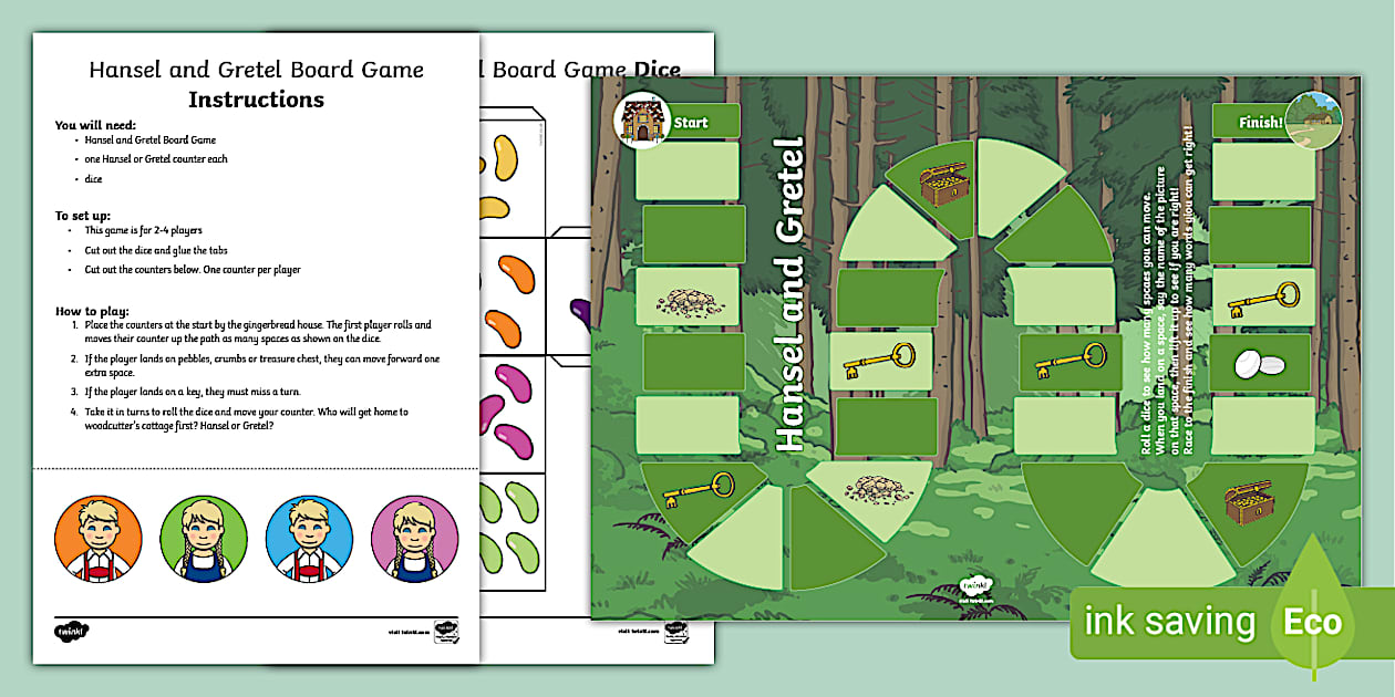 Hansel and Gretel Board Game (teacher made) - Twinkl
