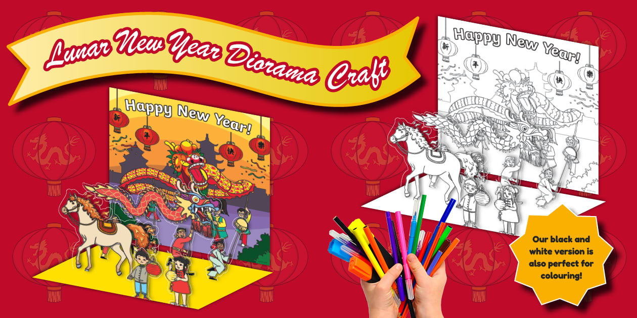 Lunar New Year Diorama Craft