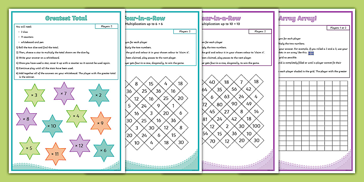 👉 Times Tables Dice Games - Twinkl