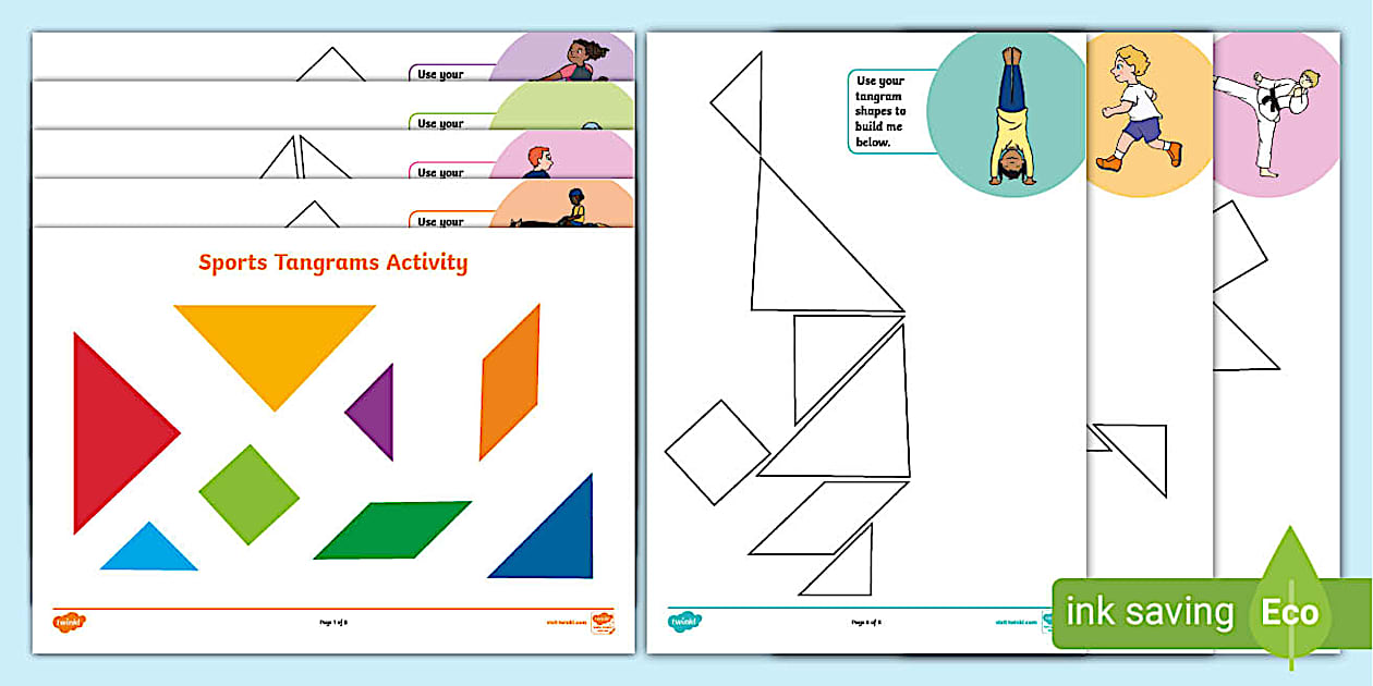 👉 Sports Tangrams Activity - Twinkl