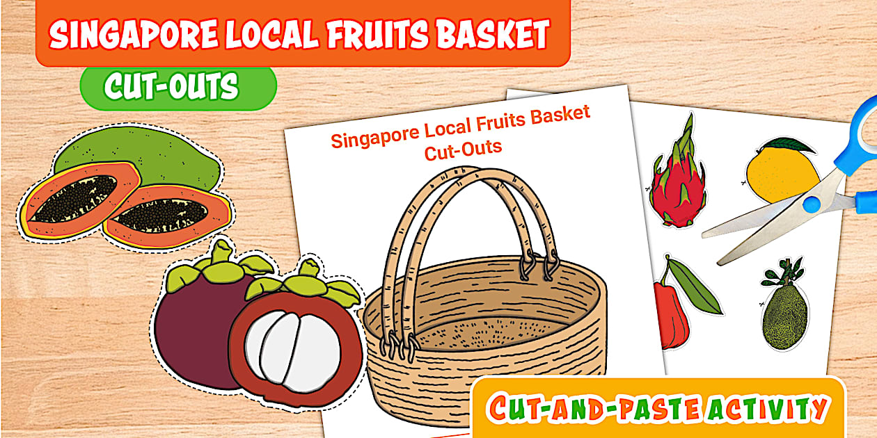 Singapore local fruits cut out craft