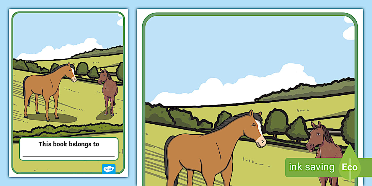 Horse Themed Book Cover|Twinkl Book Covers|Topic Book Covers