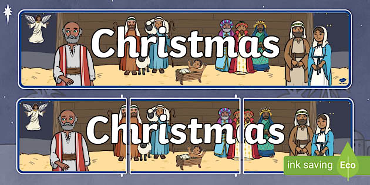 Christmas Banner - Religious Nativity | Religious Education