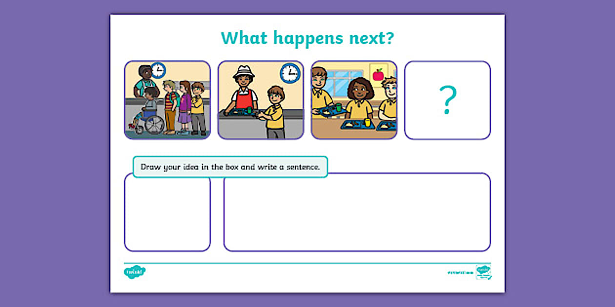 What Happens Next Lunchtime - Twinkl