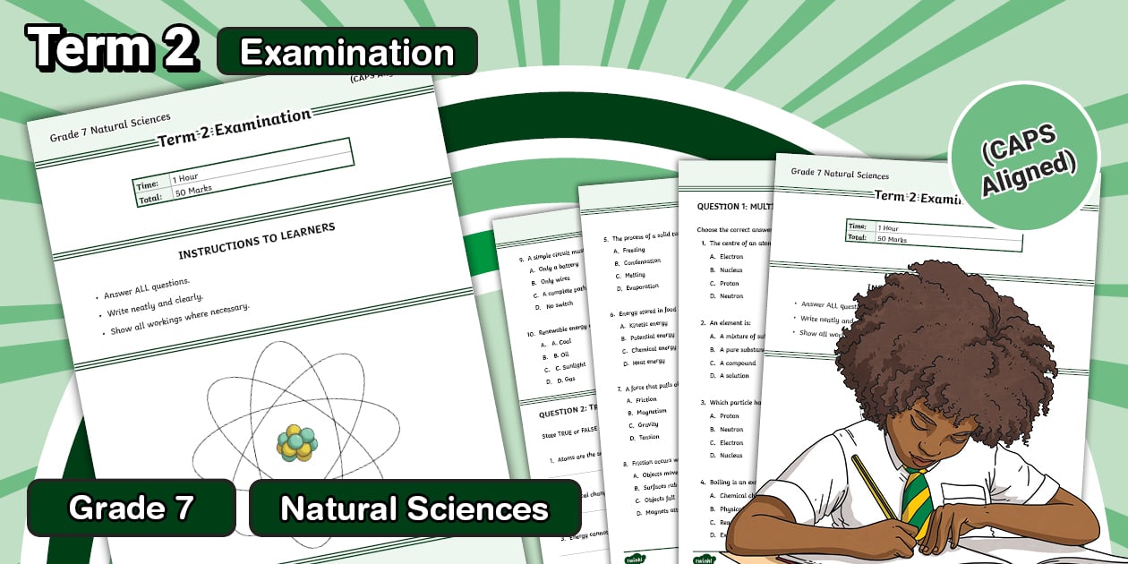 * NEW * Grade 7 Natural Sciences Term 2 Examination (CAPS Aligned)