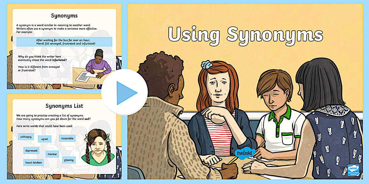 Using Synonyms PowerPoint | Grammar Resources - Twinkl