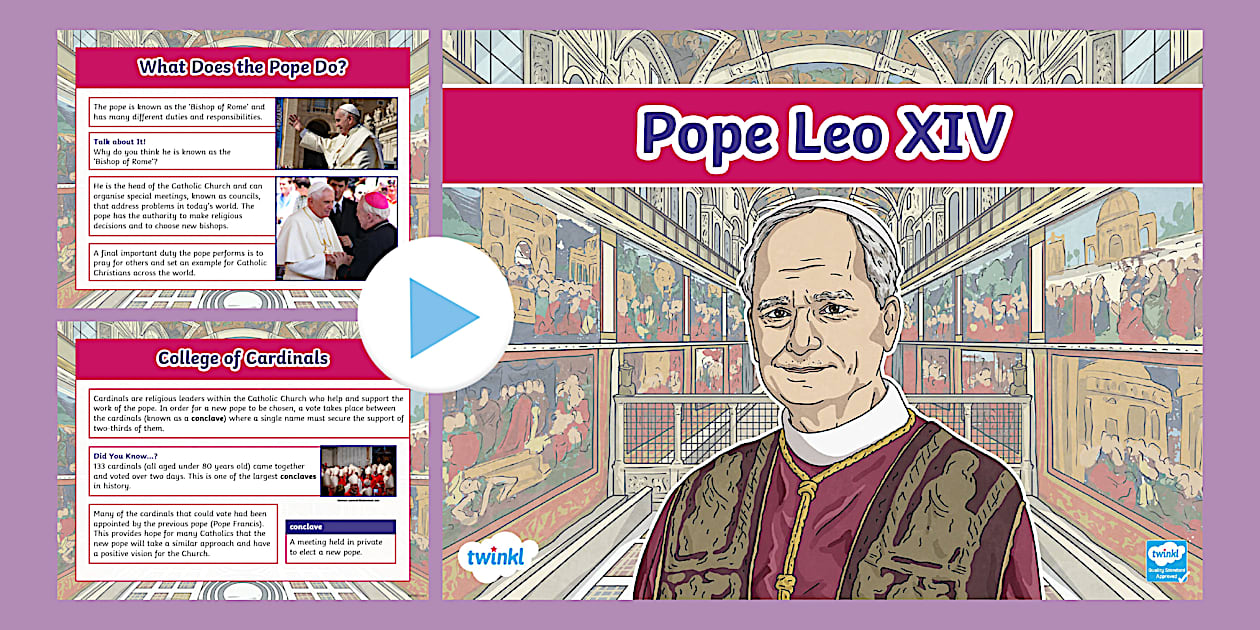 * NEW * KS2 Pope Leo XIV PowerPoint (teacher made) - Twinkl