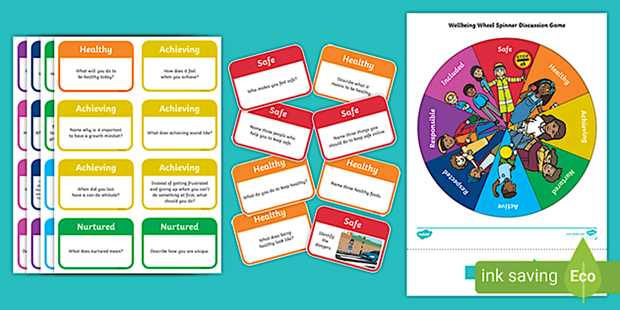 Wellbeing Wheel Spinner Discussion Game (Teacher-Made)